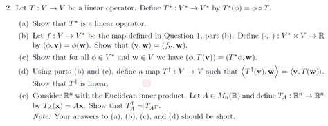 solved 1 suppose v is a finite dimensional vector space