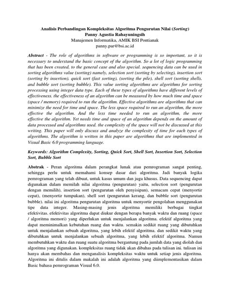 Kompleksitas Algoritma Pdf