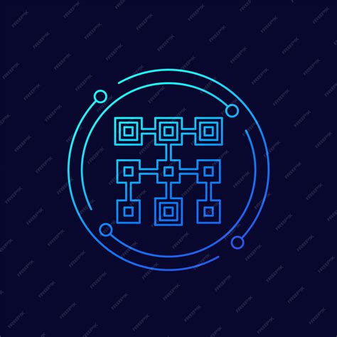 Premium Vector Cluster Icon In Linear Design