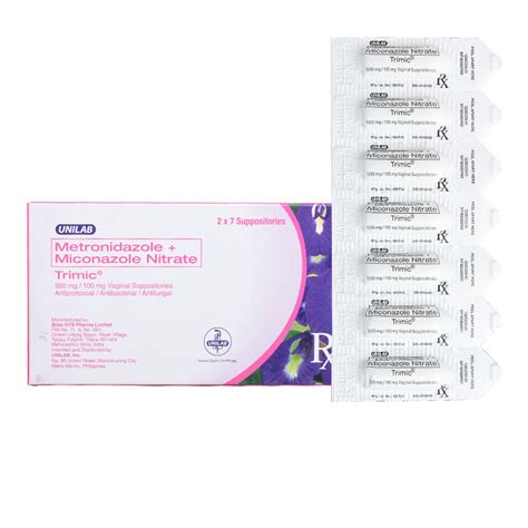 Trimic Metronidazole 500mg100mg 1 Vaginal Suppository Prescription