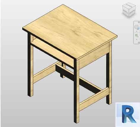 Revit School Desk Parametric Model Bimshares