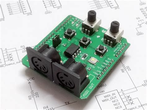 Sparkfun Midi Shield Musical Breakout Board Module Instrument Digital Interface Adapter For