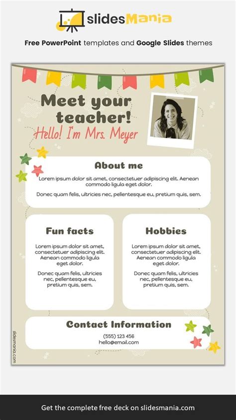 Introduce Yourself With A Colorful Template