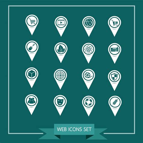 Set Of Map Pointer Icons For Website And Communication 630666 Vector Art At Vecteezy