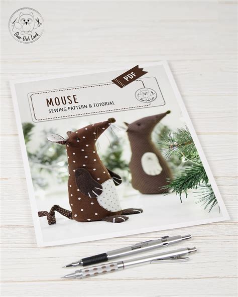 MOUSE PDF Sewing Pattern Tutorial Mouse Pincushion Pattern Etsy