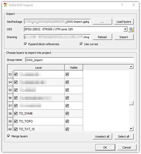 Import Importing DWG Into QGIS Project Geographic Information