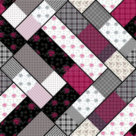 Seamless Abstract Modern Geometrical Patchwork Pattern Stock