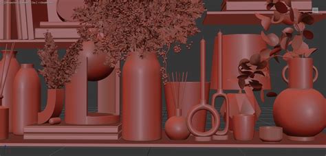 Decor Set 069 3d Model Cgtrader