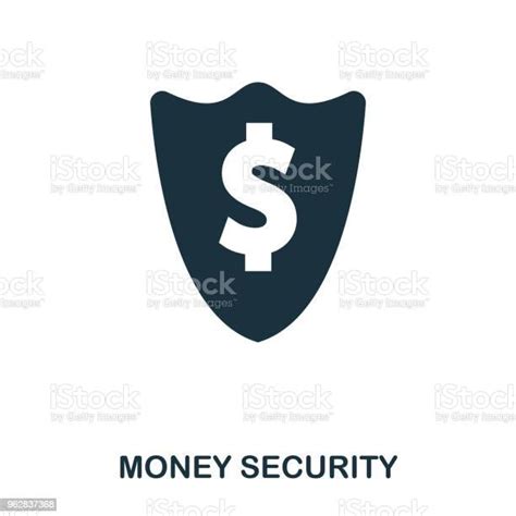 돈 보안 아이콘입니다 평면 스타일 아이콘 디자인입니다 Ui입니다 돈 보안 아이콘의 그림입니다 그림 흰색 절연입니다 웹 디자인에 사용 가능 애플 리 케이 션 소프트웨어 인쇄