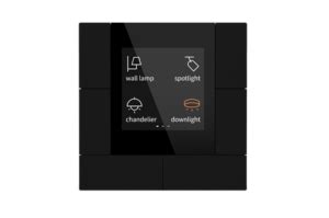 KNX Push Button Sensor With LCD Black GVS KNX VDP Products