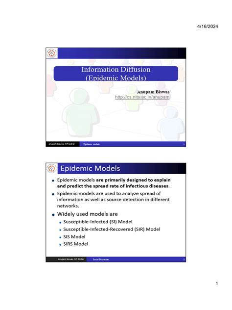 Epidemic Models Pdf Health Sciences Public Health