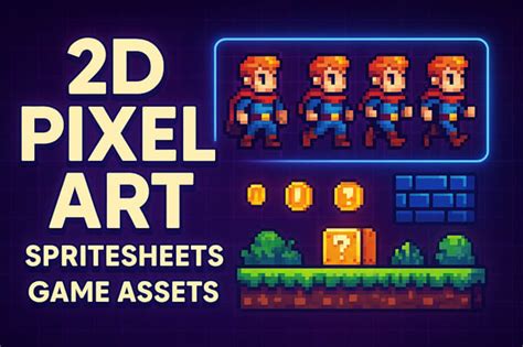 create 2d pixel art character rpg tilesets retro game art
