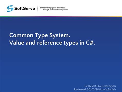 Common Type System Value And Reference Types In C