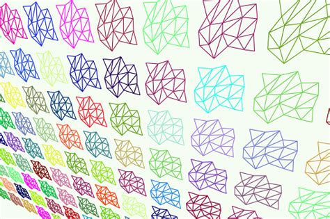 Color Abstract Triangle Strip Pattern Generative Art Background Vector Geometric Style Effect