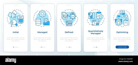 Data Governance Maturity Model Blue Onboarding Mobile App Screen Stock Vector Image And Art Alamy