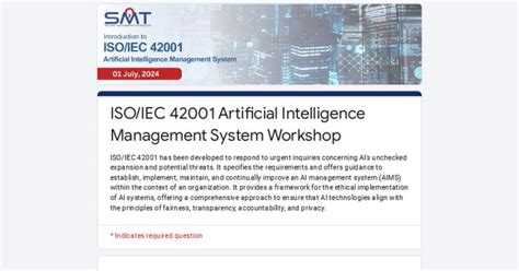 Security Management Technology Group On Linkedin Iso Iec 42001 Artificial Intelligence