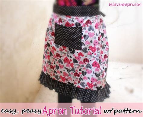 Diy Cute Apron Tutorial With Pattern Aprons Patterns Easy Sewing