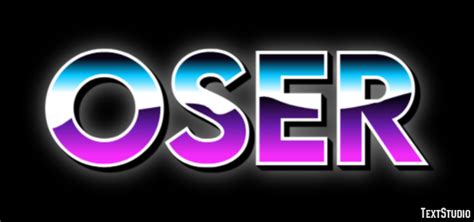 Oser Text Effect And Logo Design Word