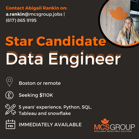 mcs group your specialist recruitment firm usa on linkedin starcandidate dataengineer