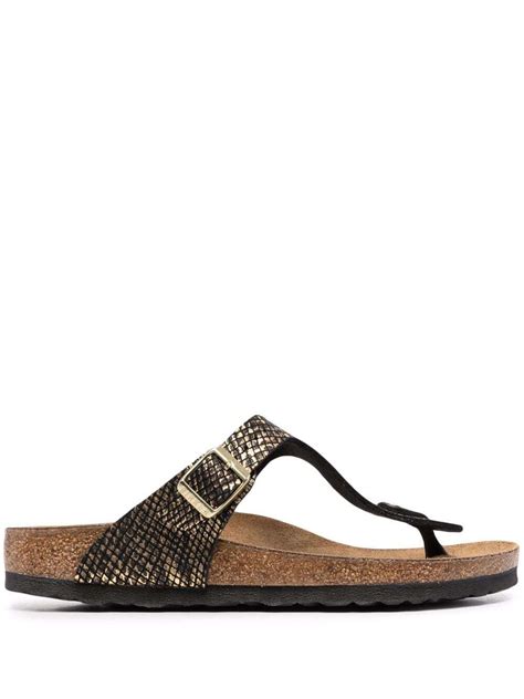 Birkenstock Gizeh Python Effect Sandals Editorialist Birkenstock Gizeh Python Effect Sandals Editorialist