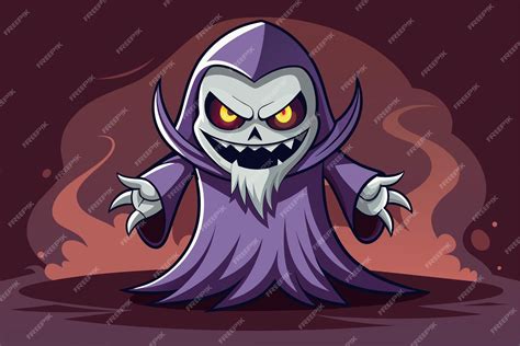 An Evil Ghost Character With Sharp Features And Glowing Eyes Stands Menacingly In A Dark Setting