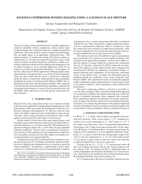 pdf bayesian compressed sensing imaging using a gaussian scale mixture