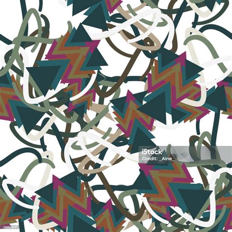 현대 판타지 지저분한 기하학적 모양 원활한 패턴 인피니티 추상 카드 레이아웃 지리적 모양이 있는 창의적인 배경입니다 80 89세에 대한 스톡 벡터 아트 및 기타 이미지