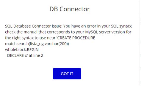 sql database connector issue need help bubble forum
