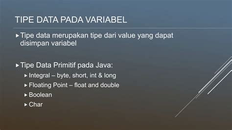 Variable Deklarasi Dan Inisialisasi Ppt