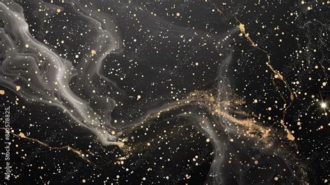 Cosmic Constellation Use The Black Background As The Night Sky And