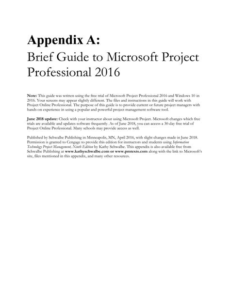 pdf brief guide to microsoft project professional 2016 by ogbonnaya