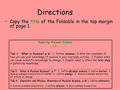 Physical Science Examples