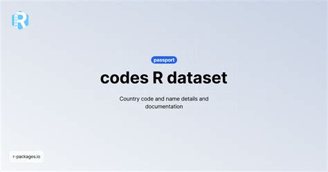 Codes Dataset R Packages