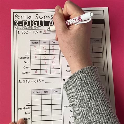 Partial Sums Addition Method How To Best Teach This Method To Worksheets Library