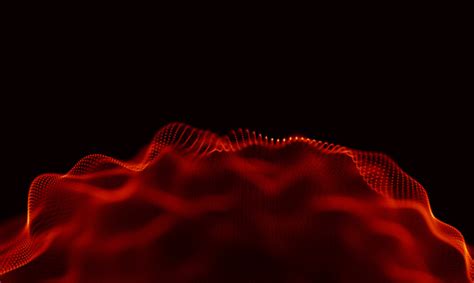 추상 붉은 기하학적 배경 연결 구조입니다 과학 배경입니다 미래 기술 Hud 요소입니다 Onnecting 점 들과 라인 큰 데이터