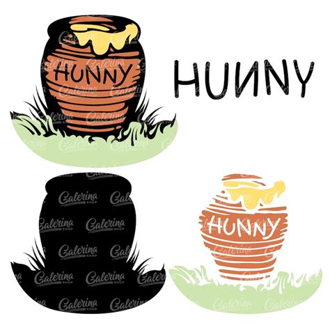 Winnie The Pooh Hunny Pot Svg Honey Png Clipart Cricut Cut File