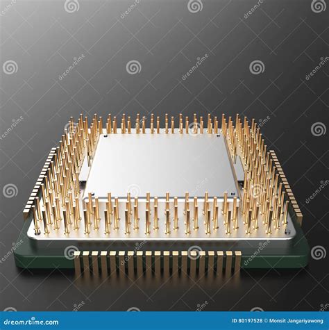 D Rendering Of Central Computer Processors CPU Stock Illustration Illustration Of Hardware