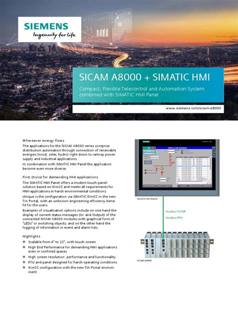 Sicam A8000 Hmi Profile Pdf User Interface Application Software