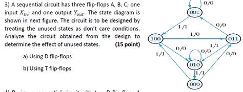 solved 3 a sequential circuit has three flip flops a b c