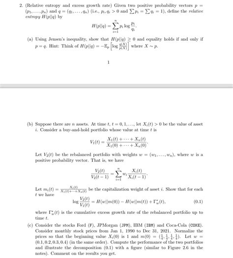2 Relative Entropy And Excess Growth Rate Given