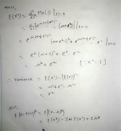4 48 a gaussian random variable has mean μ and variance σ2 a show