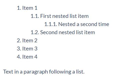 Customize Nested Numbered List Styles KnowledgeOwl Support