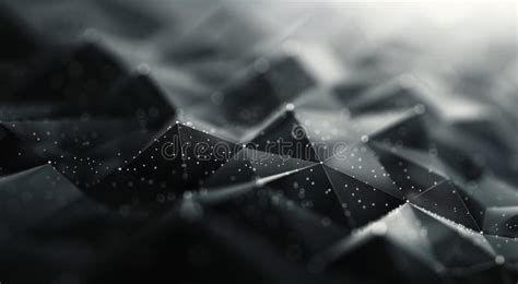 Abstract Black Geometric Wall Design With Triangular Shapes And