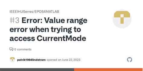 Error Value Range Error When Trying To Access CurrentMode Issue IEEEIHUSerres