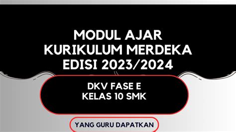 Modul Ajar Desain Komunikasi Visual Dkv Kelas Semester Dan Terbaru Lengkap