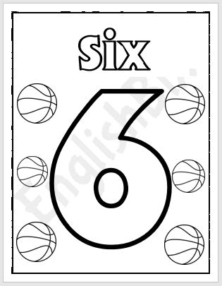 Number Six Coloring Pages [2025]