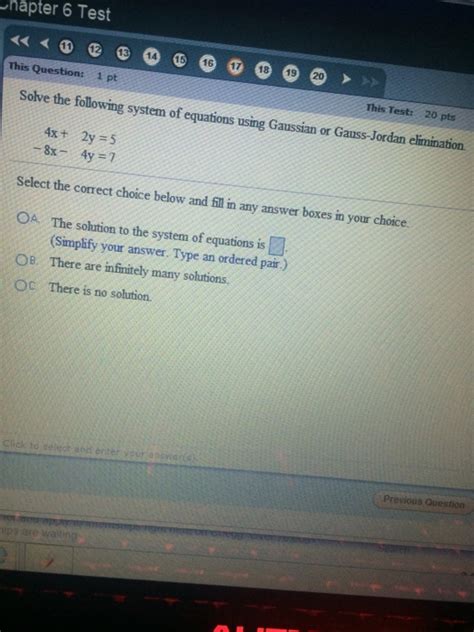 solved solve the following system of equations using