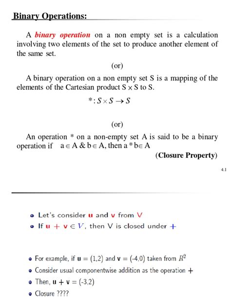 Linear Algebra - Binary Operations | Download Free PDF | Group ...
