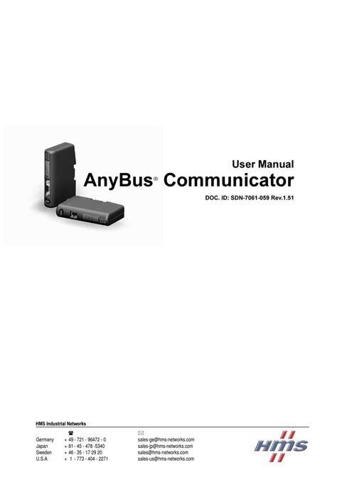 Hms Anybus User Manual Pdf Download Manualslib