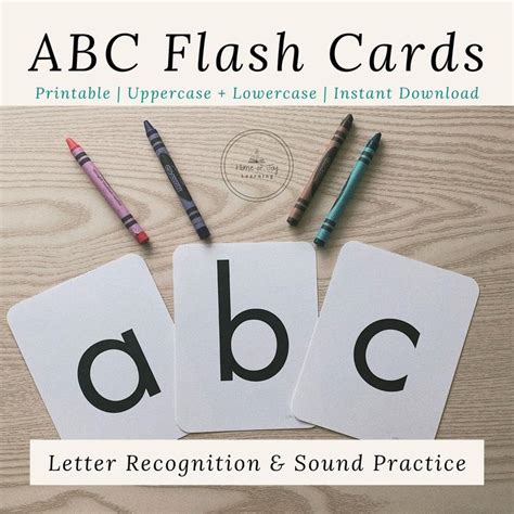 Abc Flash Cards Printable Uppercase Lowercase Alphabet Cards For